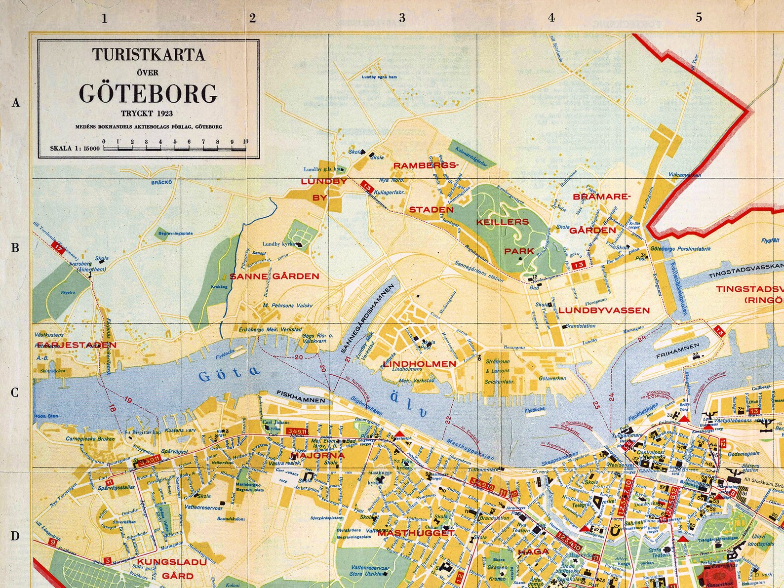 Vintage Gothenburg Wall Map Old Gothenburg Poster Map - Etsy