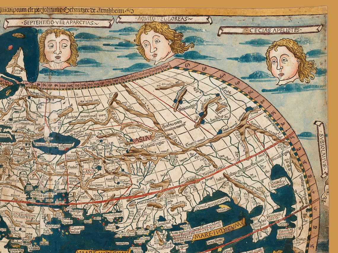 Ancient Ulm Ptolemy World Map Famous Ancient Map of the - Etsy