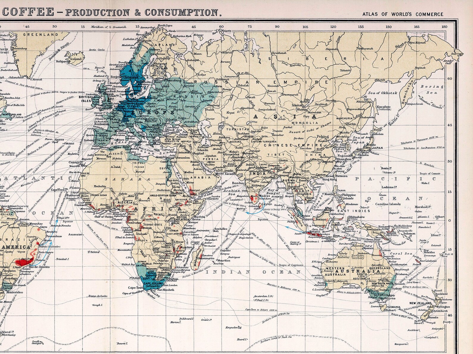 Vintage Coffee Map of the World, Coffee Poster Map, Coffee Gifts ...