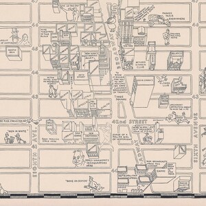 Pictorial Map of the Theater District, New York City, Broadway Theater ...