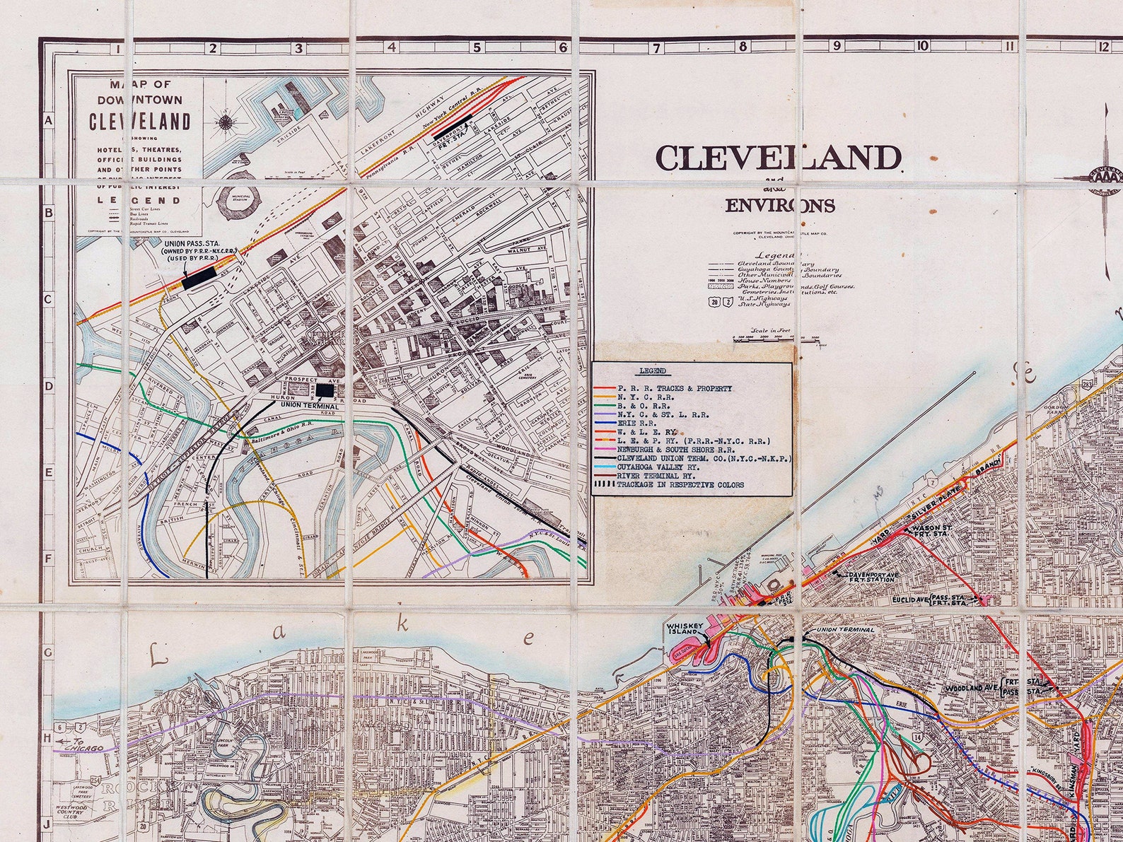 Old Map of Cleveland Ohio Vintage Cleveland and Environs - Etsy
