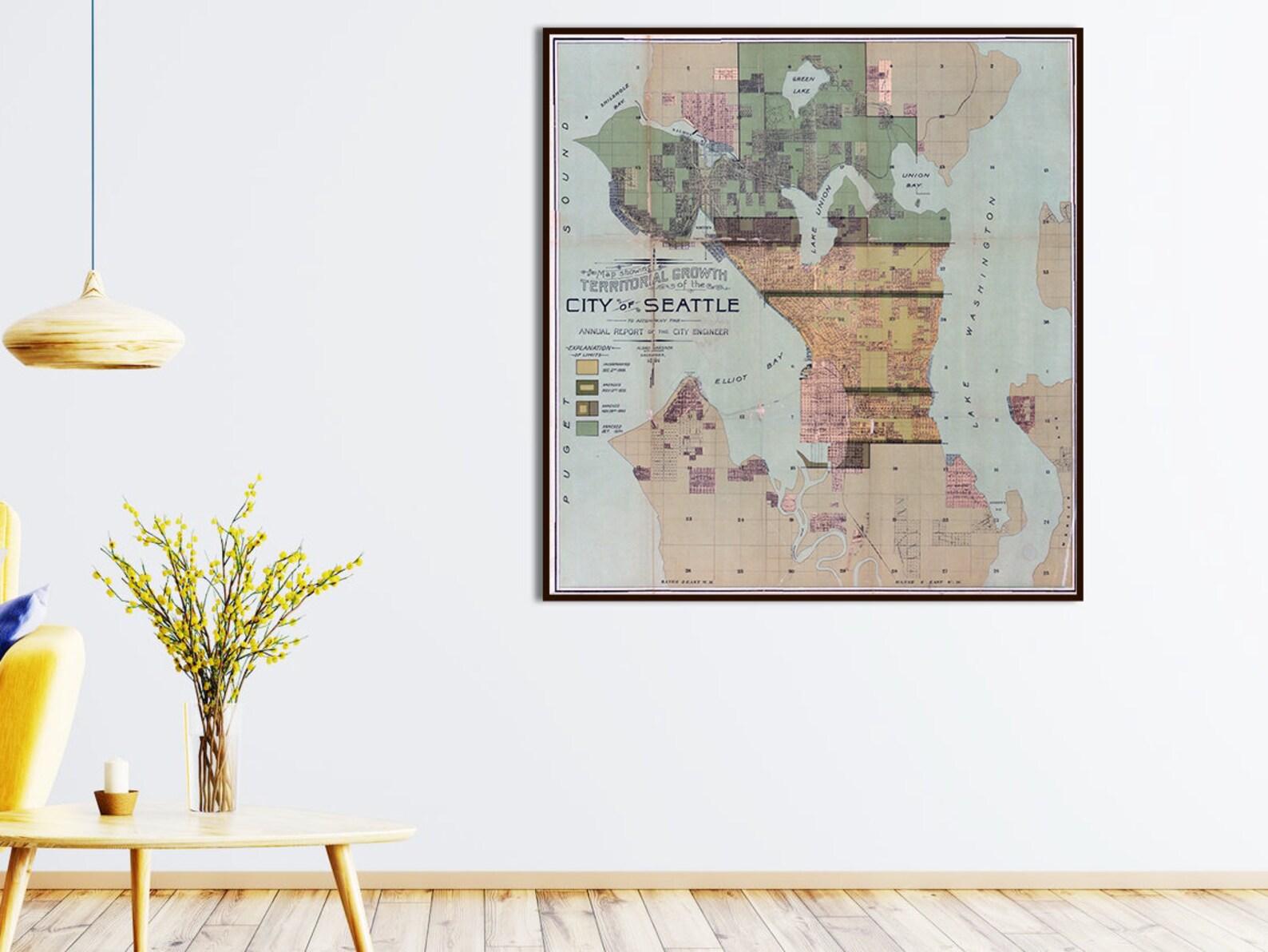 Vintage Map of Seattle Old Seattle Map Seattle Wall Map - Etsy