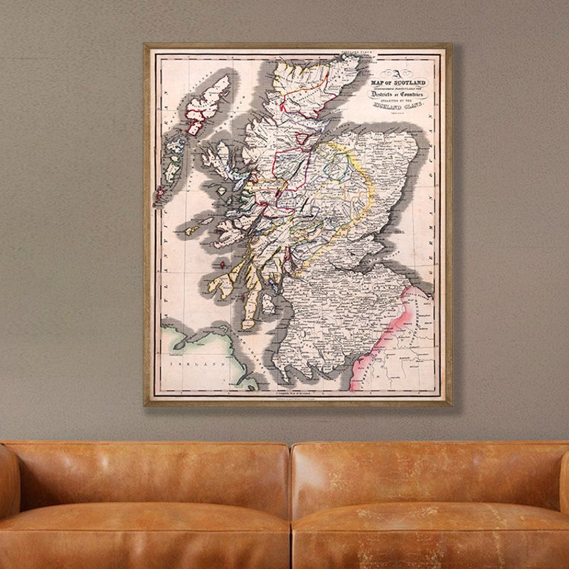 Scotland Clan Map - Etsy