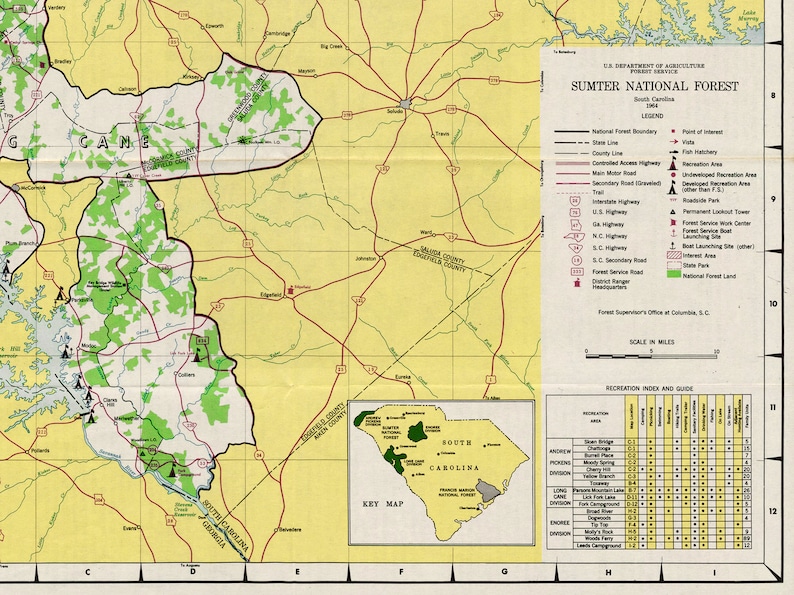 Sumter National Forest Trail Map