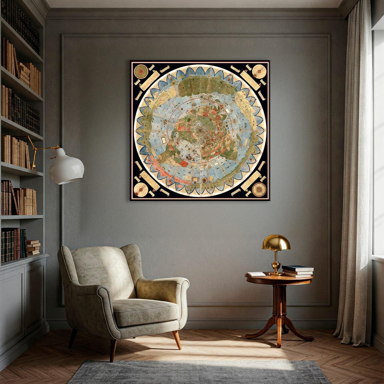 Urbano Monte World Map Print: Renaissance Planisphere Wall Art - Etsy