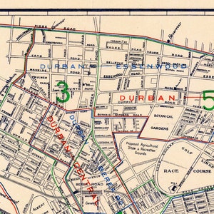 Vintage Durban Map, Durban City Print, South Africa Decor Gift. - Etsy