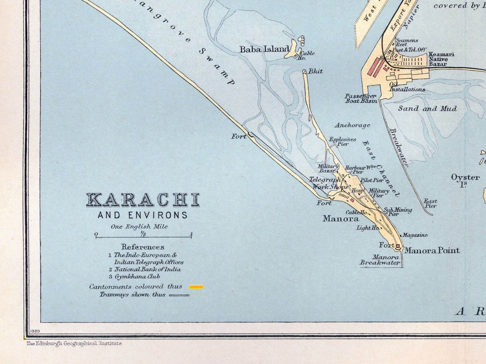 Vintage Map of Karachi Old Karachi Map Karachi Art Print | Etsy
