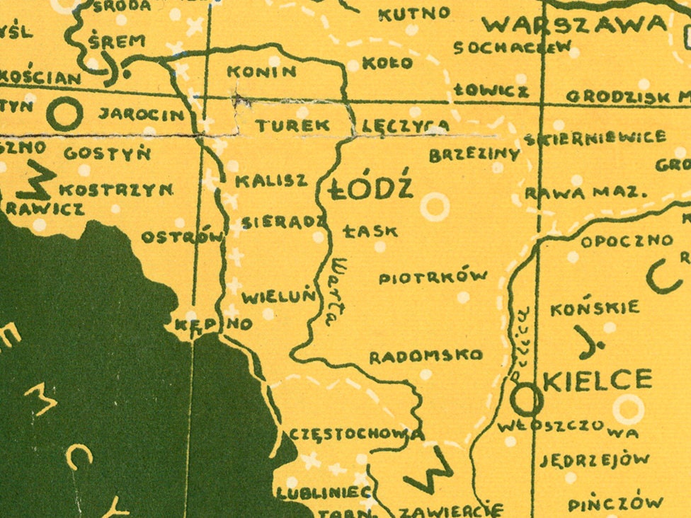 Poland poster map vintage map of Poland old Poland map | Etsy
