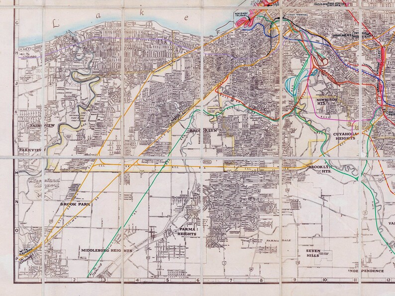 Old Map of Cleveland Ohio Vintage Cleveland and Environs - Etsy