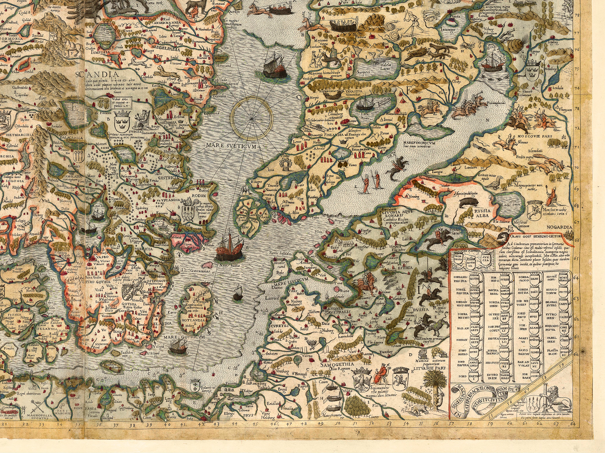 Medieval map of Scandinavia, medieval map, medieval wall map ...