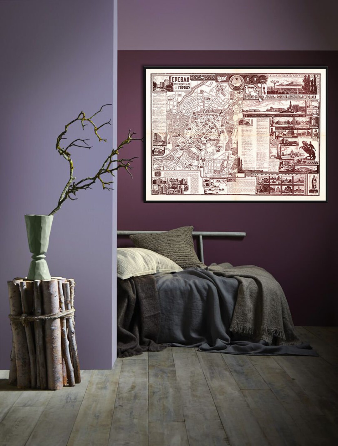 Vintage Map and City Guide to Yerevan, the Armenian Capital, Yerevan ...