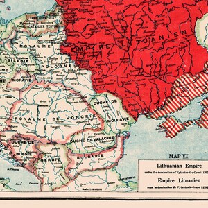 Vintage Map of Lithuania, Old Lithuania Print, Lithuania Wall Art ...