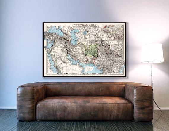 Wall Décor Afghanistan gifts old Afghanistan map Afghan decor ...