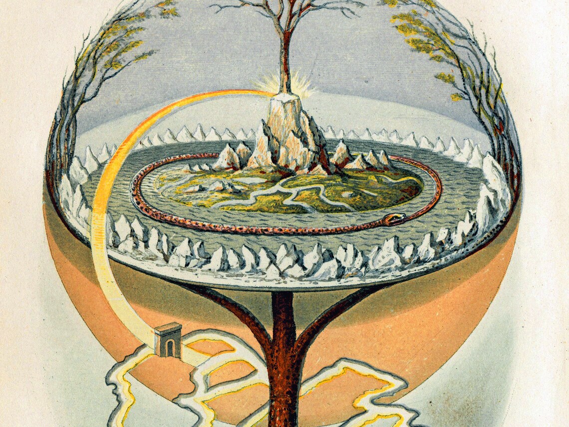 Norse Mythology Yggdrasil Wall Art Yggdrasil Print - Etsy