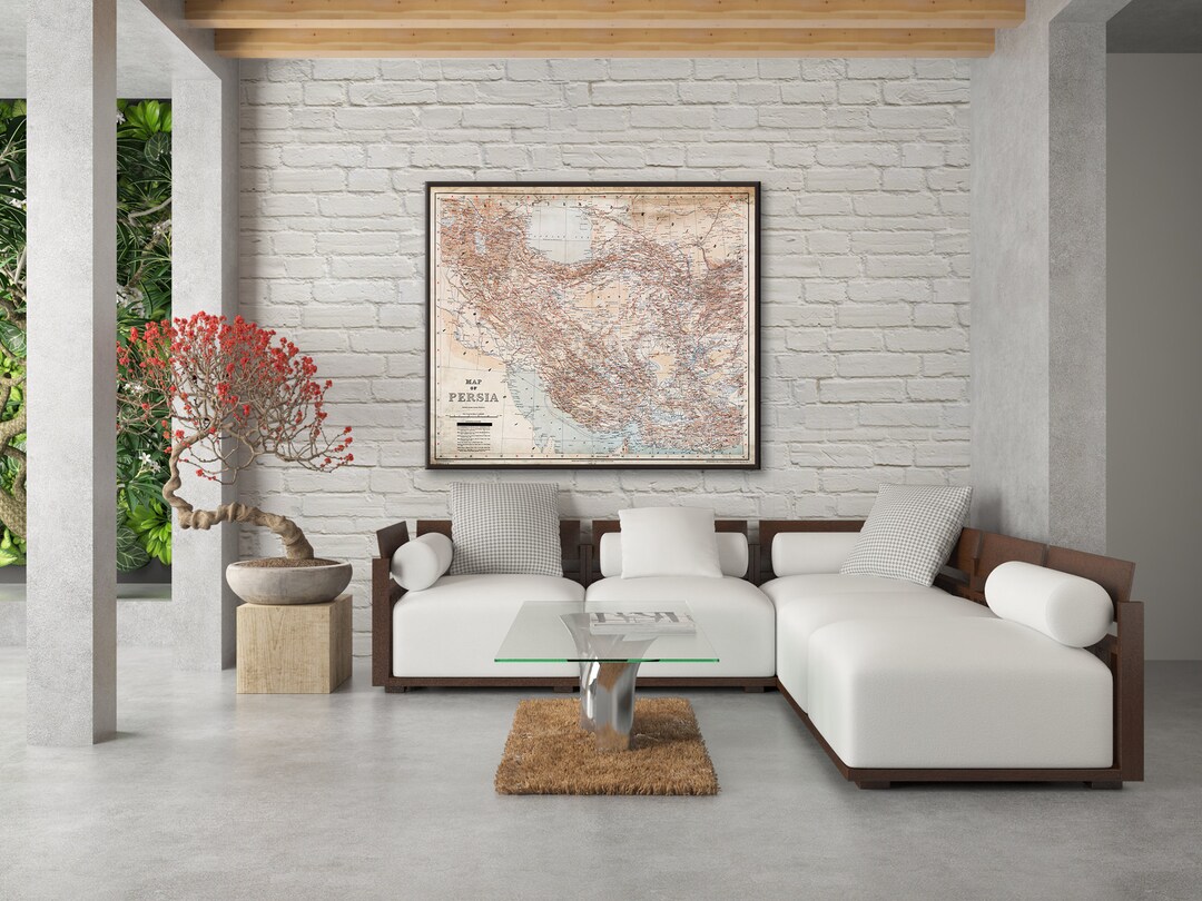 Vintage Map of Iran, Iran Wall Art, Old Iran Print, Iranian Gifts, Iran ...