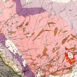 Vintage Geological Map of Canada, 1915 - Fine Art Print - Etsy