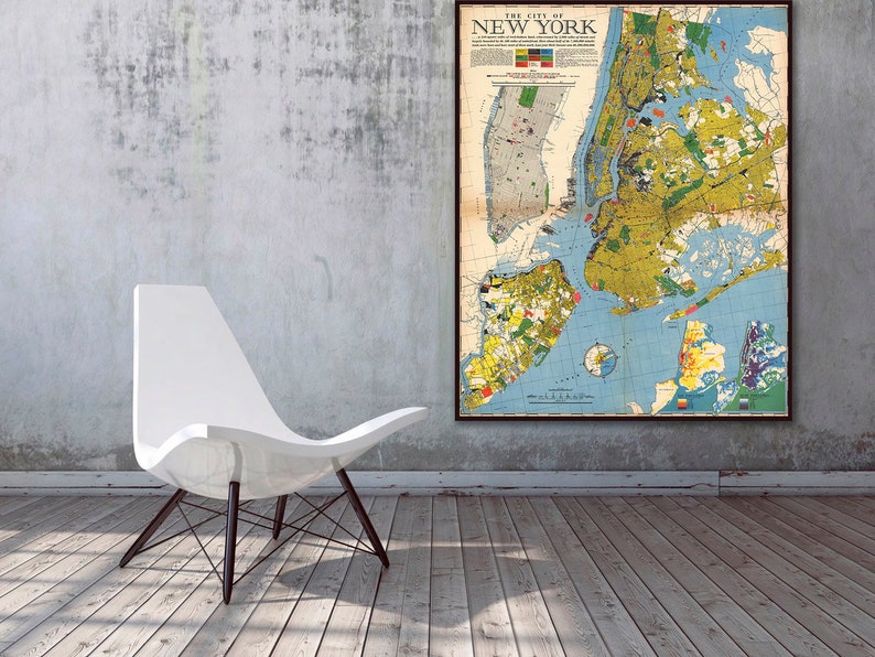 Vintage Map of New York City NYC Map Old NYC Map New York | Etsy