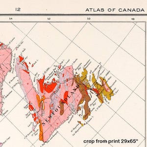 Vintage Geological Map of Canada, 1915 - Fine Art Print - Etsy