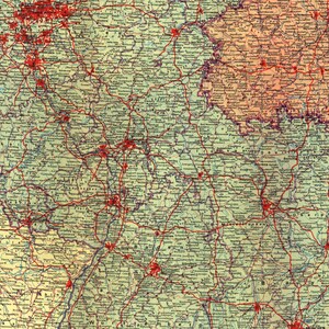 East & West Germany Map 1989: Cold War Era Print - Etsy