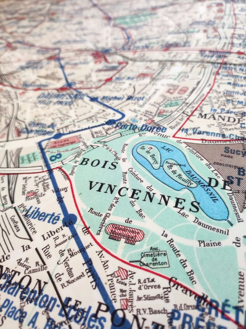 Detailed Map of Paris Showing All Metro and RER Lines Paris - Etsy