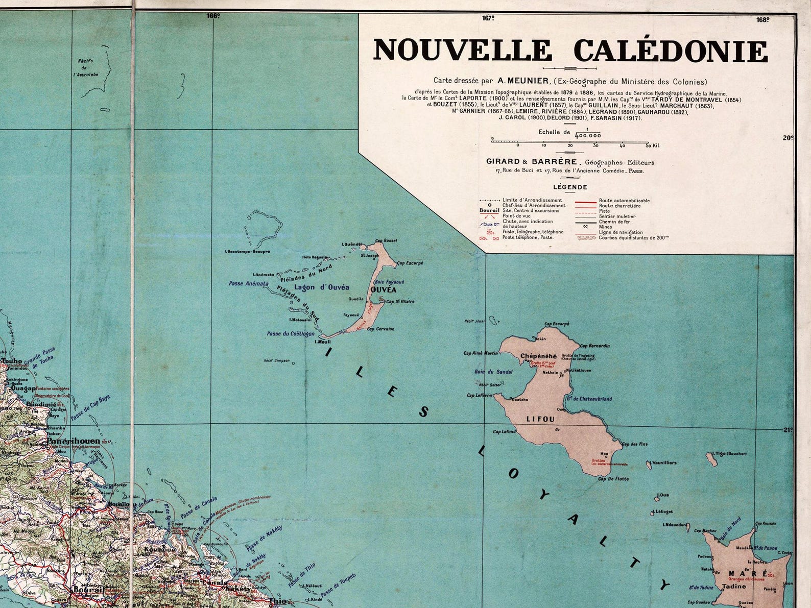 Vintage New Caledonia Map Print: French Polynesia, 1935 - Etsy
