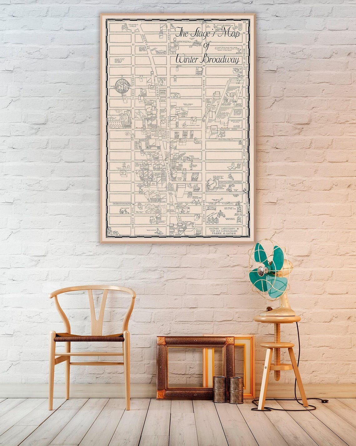 Broadway Theater District Map: Vintage New York City Art Print - Etsy
