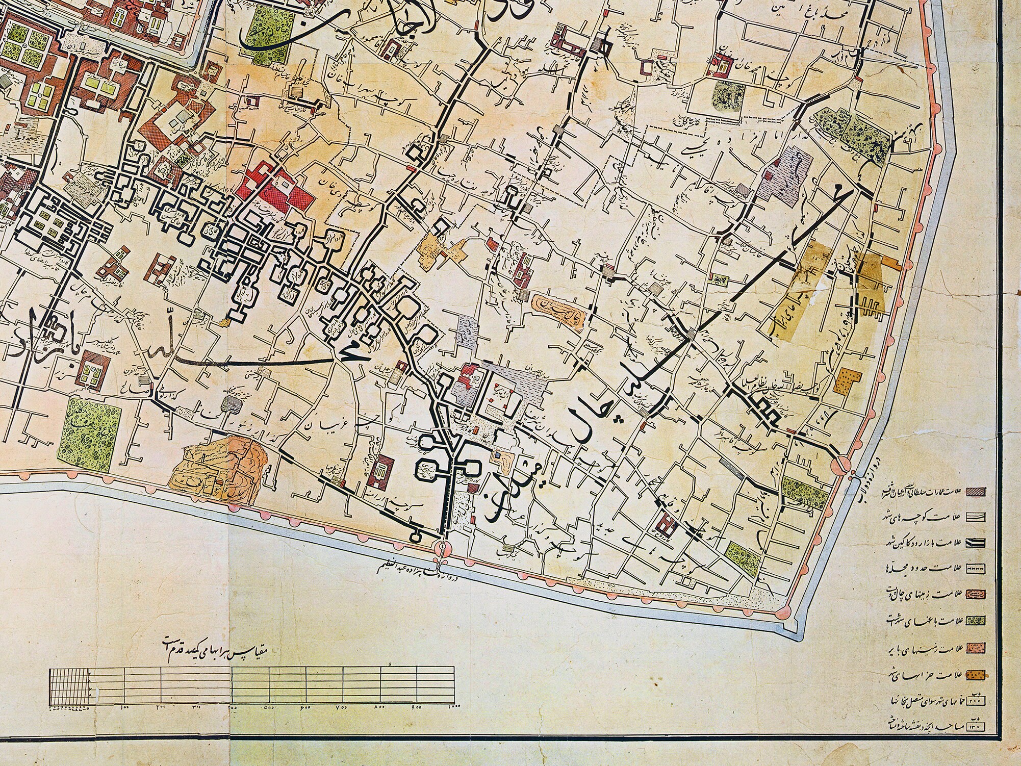 Antique Map of Tehran in Persian Old Tehran Wall Art Tehran - Etsy