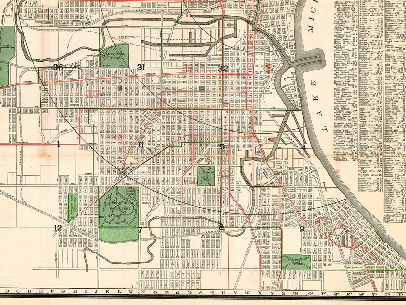 Vintage Map of Milwaukee Old Milwaukee Wall Art Milwaukee - Etsy
