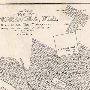 A Comprehensive Map of Pensacola, Florida : a Guide for the Tourist ...