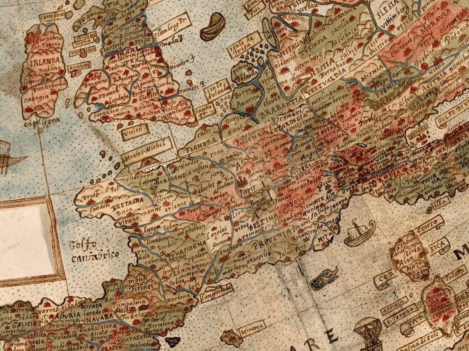 Urbano Monte World Map Print: Renaissance Planisphere Wall Art - Etsy