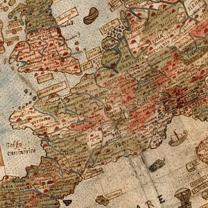 Urbano Monte World Map Print: Renaissance Planisphere Wall Art - Etsy