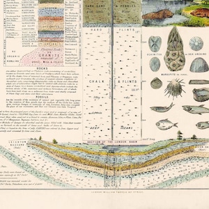 Vintage Geoscience Print, Geology Made Easy Print, Old Geology Study ...