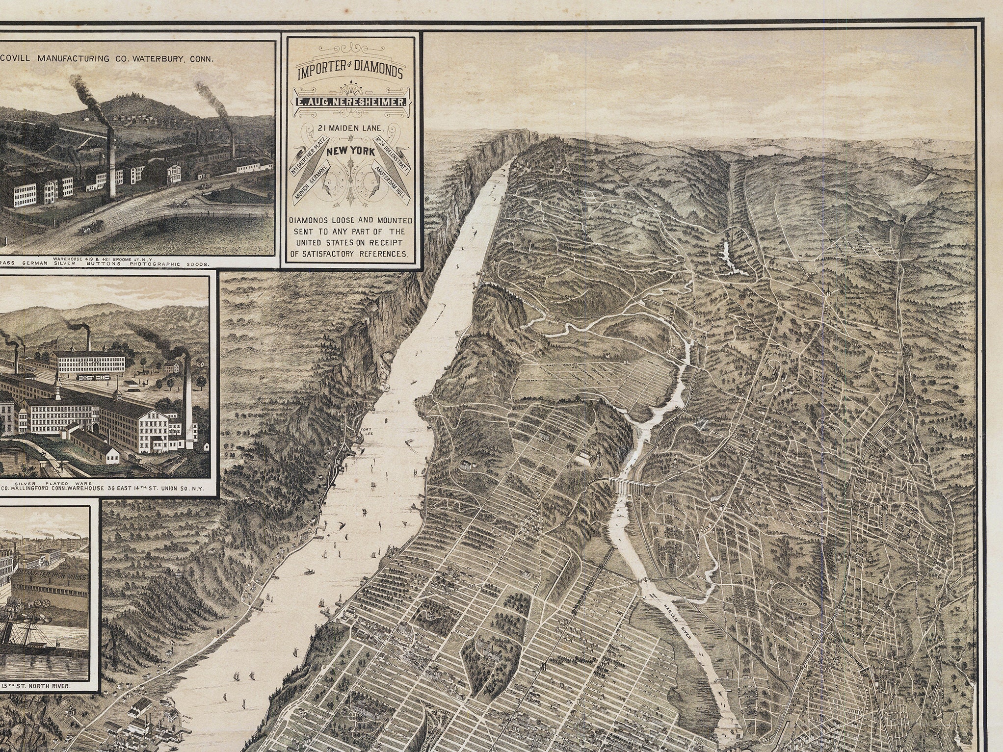 Monumental Map of New York City the Greatest American - Etsy