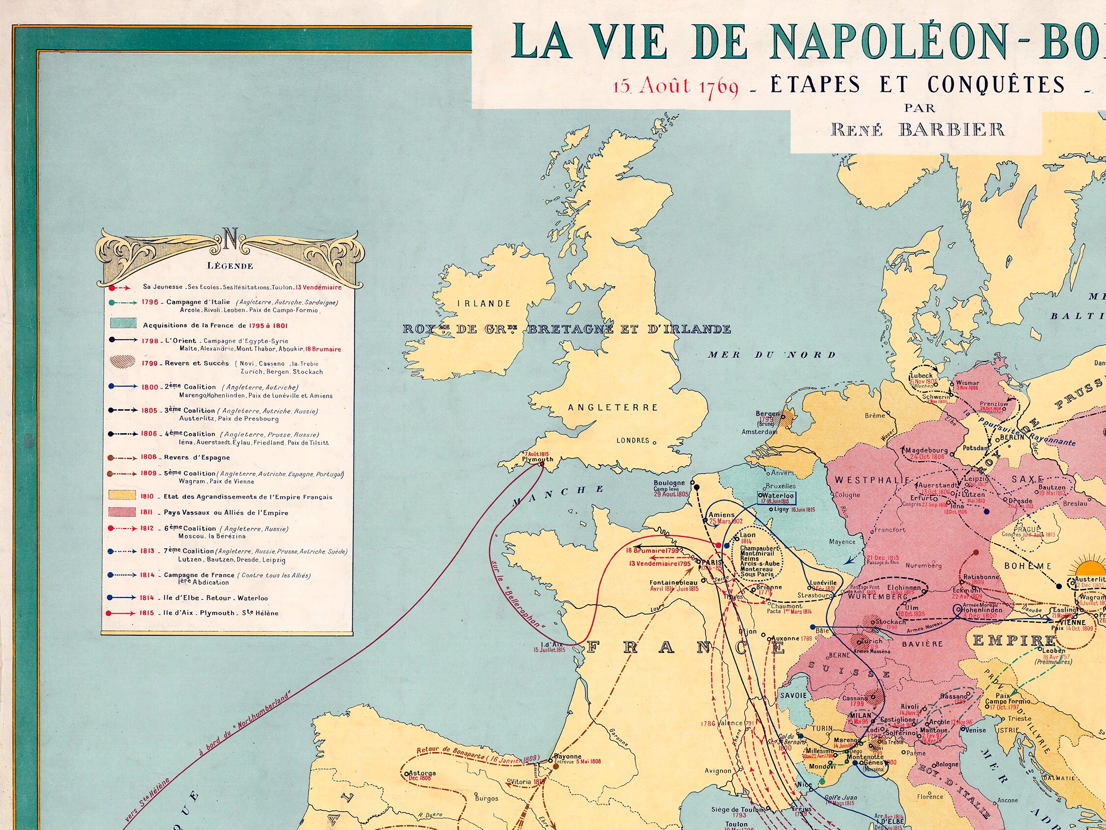The Life of Napoleon Bonaparte. Stages and Conquests. Napoléon - Etsy