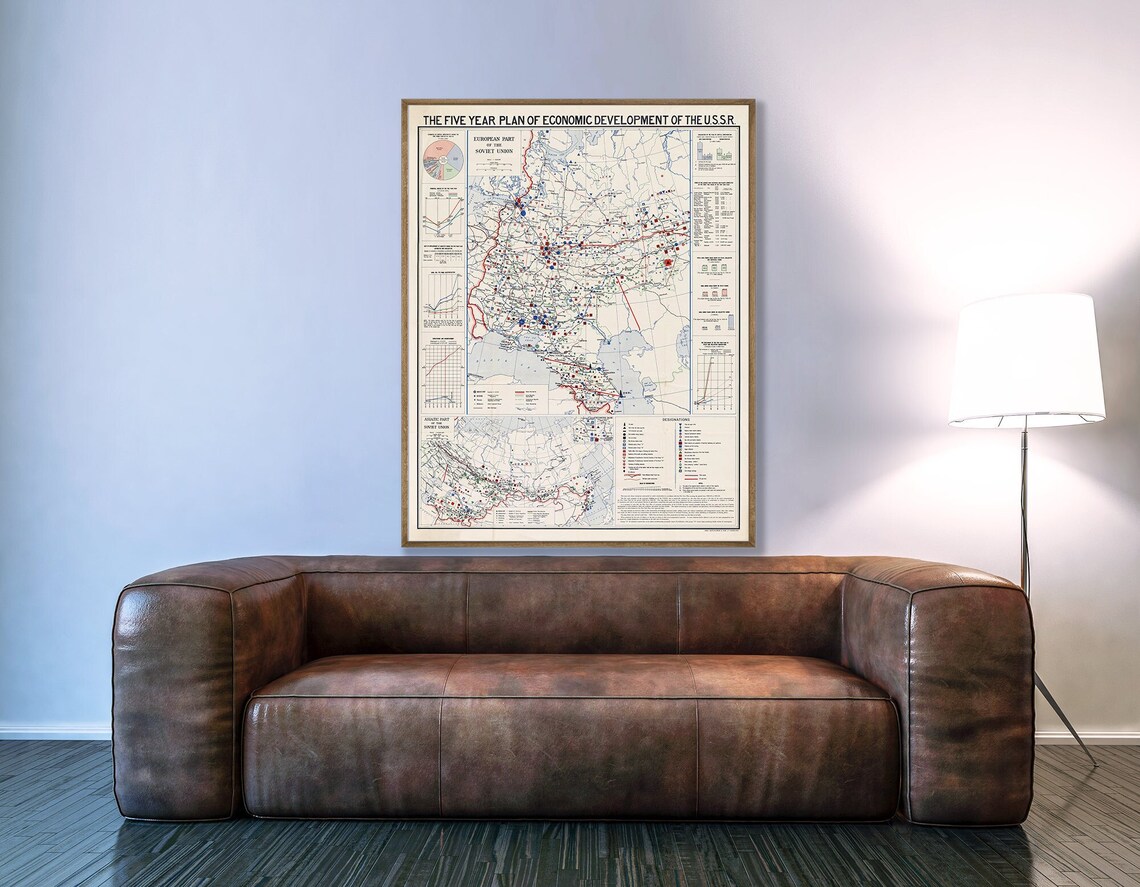 Vintage Soviet Russia Map USSR Map Soviet Map Poster Russia | Etsy