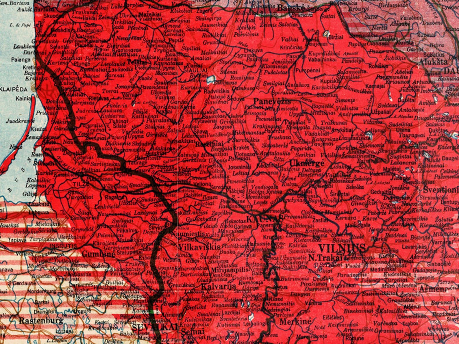 Vintage map of Lithuania old Lithuania map Lithuania wall | Etsy