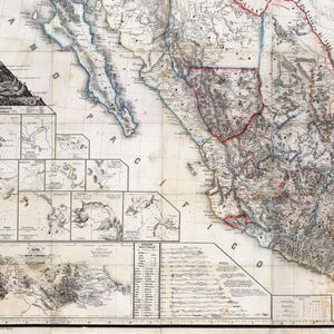 Antique Mexico Map Print: 1863 Carta General, Mexican Decor - Etsy
