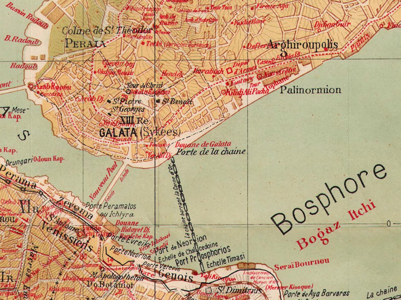 Old Istanbul Map Print Historical Istanbul Print Istanbul | Etsy