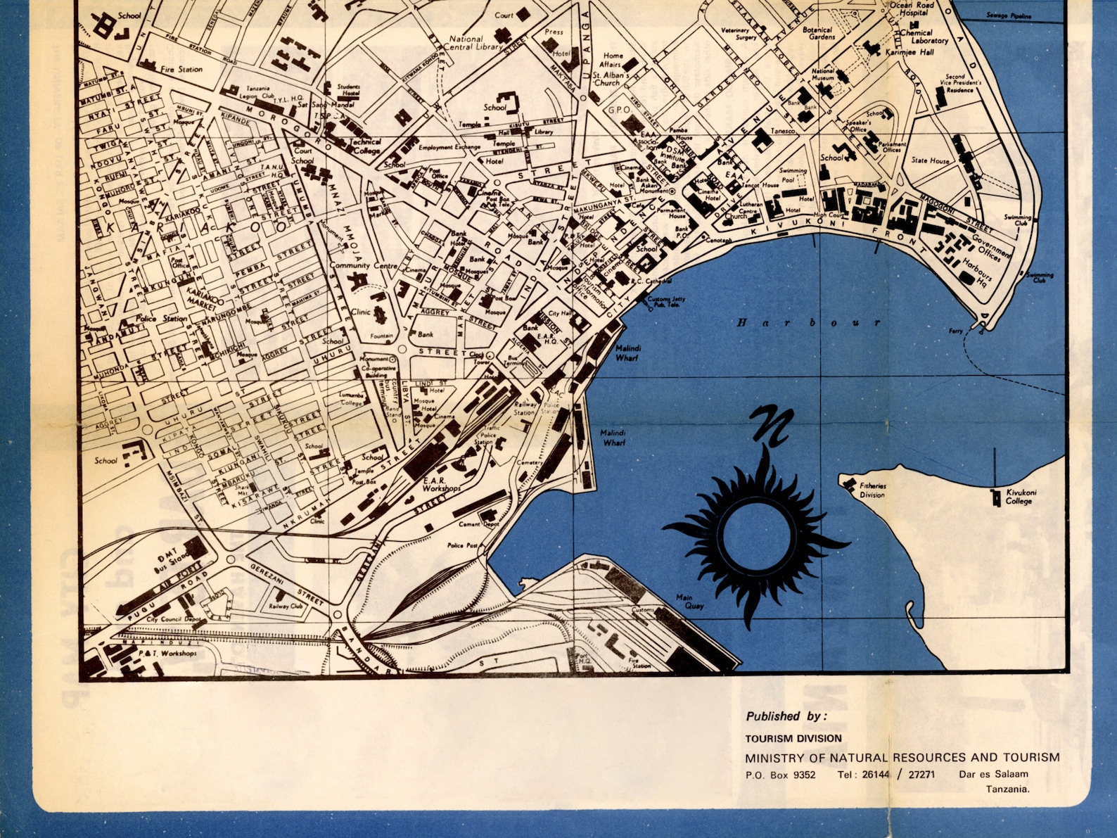 Dar Es Salaam Map Print Vintage Map of Dar Es Salaam - Etsy