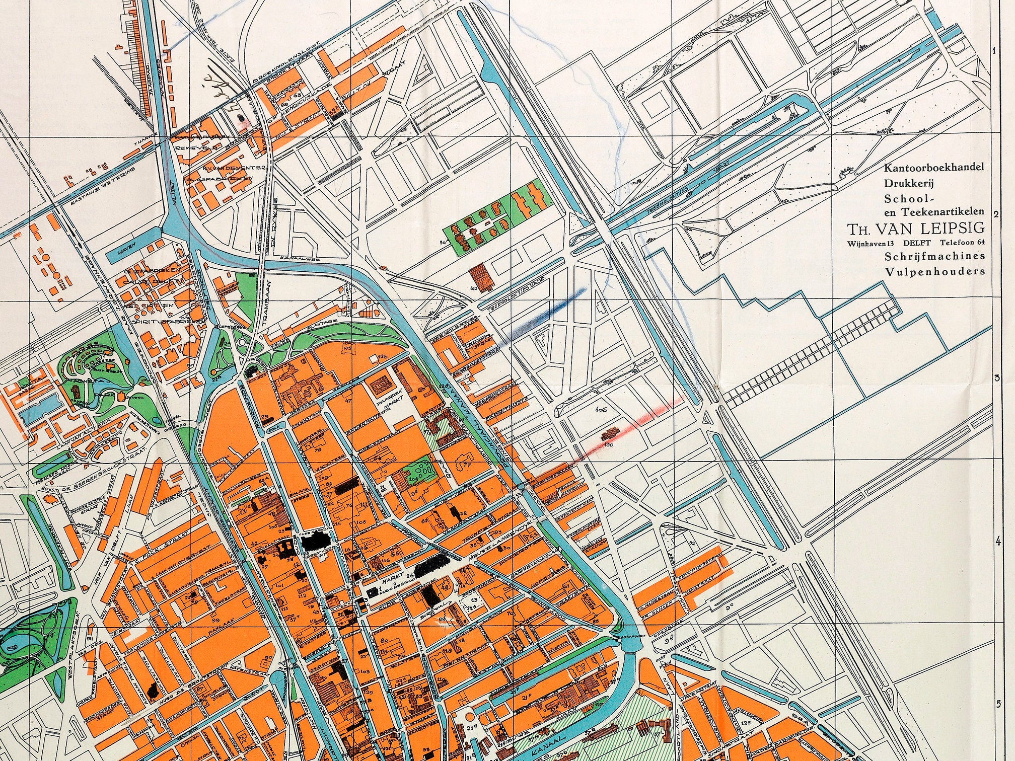 Vintage Map of Delft Old Delft Wall Art Historical Delft - Etsy Hong Kong