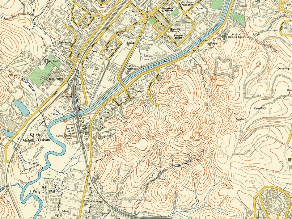 Vinatge Map of Kuala Lumpu Old Kuala Lumpur Map Kuala Lumpur - Etsy