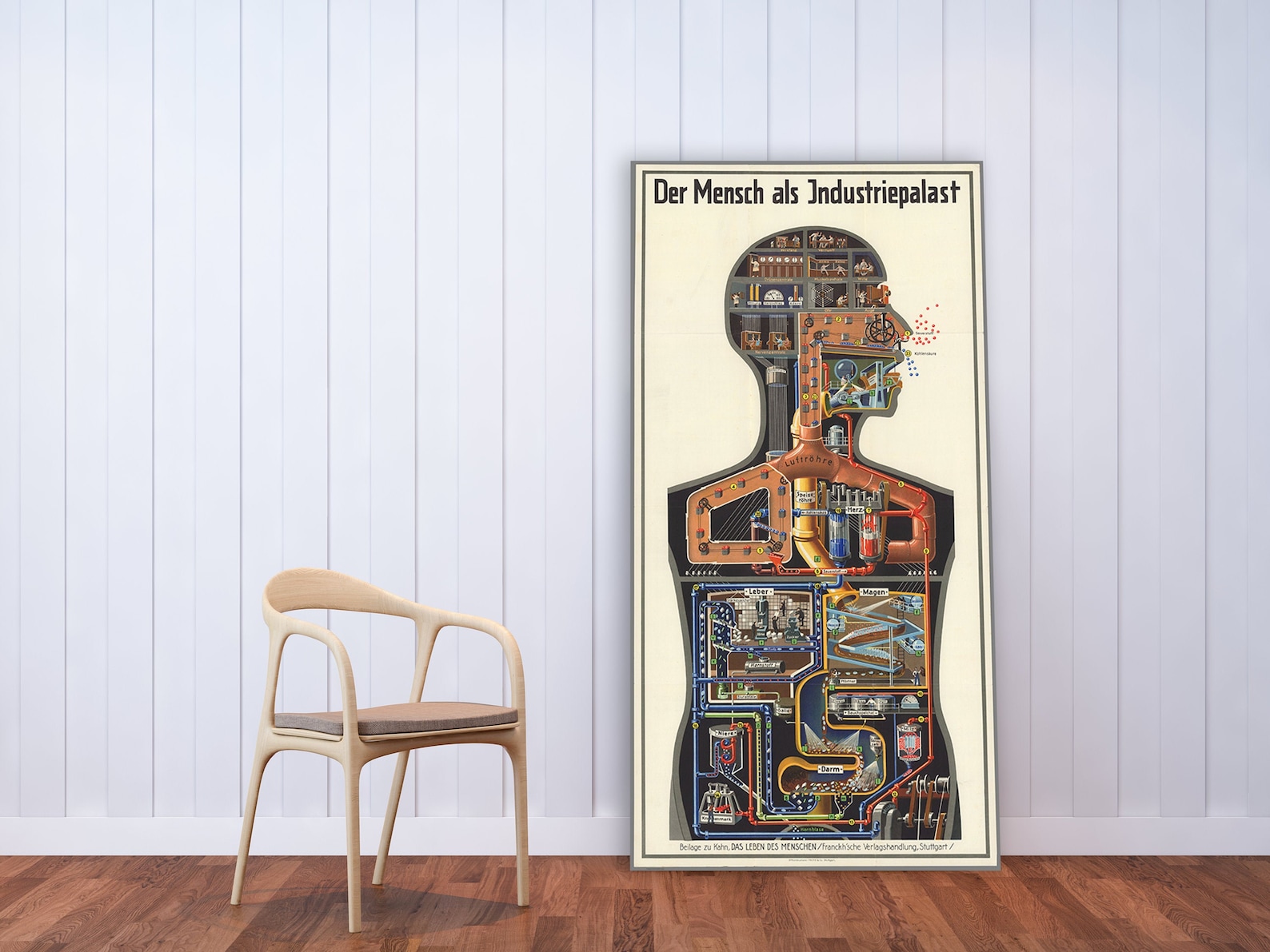 Vintage Poster the Body as a Machine Iconic Infographic of - Etsy