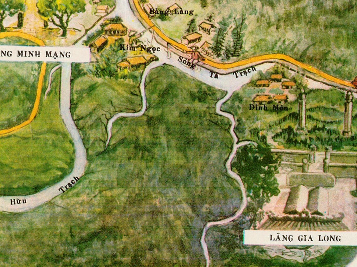 Vintage Map of Hue Vietnam Hue Map Hue Vietnam Old Hue Map | Etsy