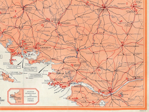 Bretagne France Trading Map