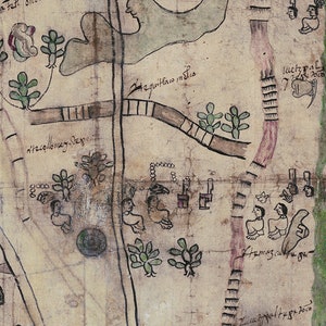 Aztec Art Print, the Codex Quetzalecatzin, Aztec Decor, Mesoamerican ...