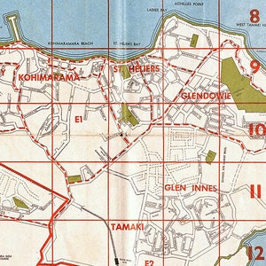 Vintage Map of Auckland, Old Auckland Print, Historic Auckland Wall Art ...