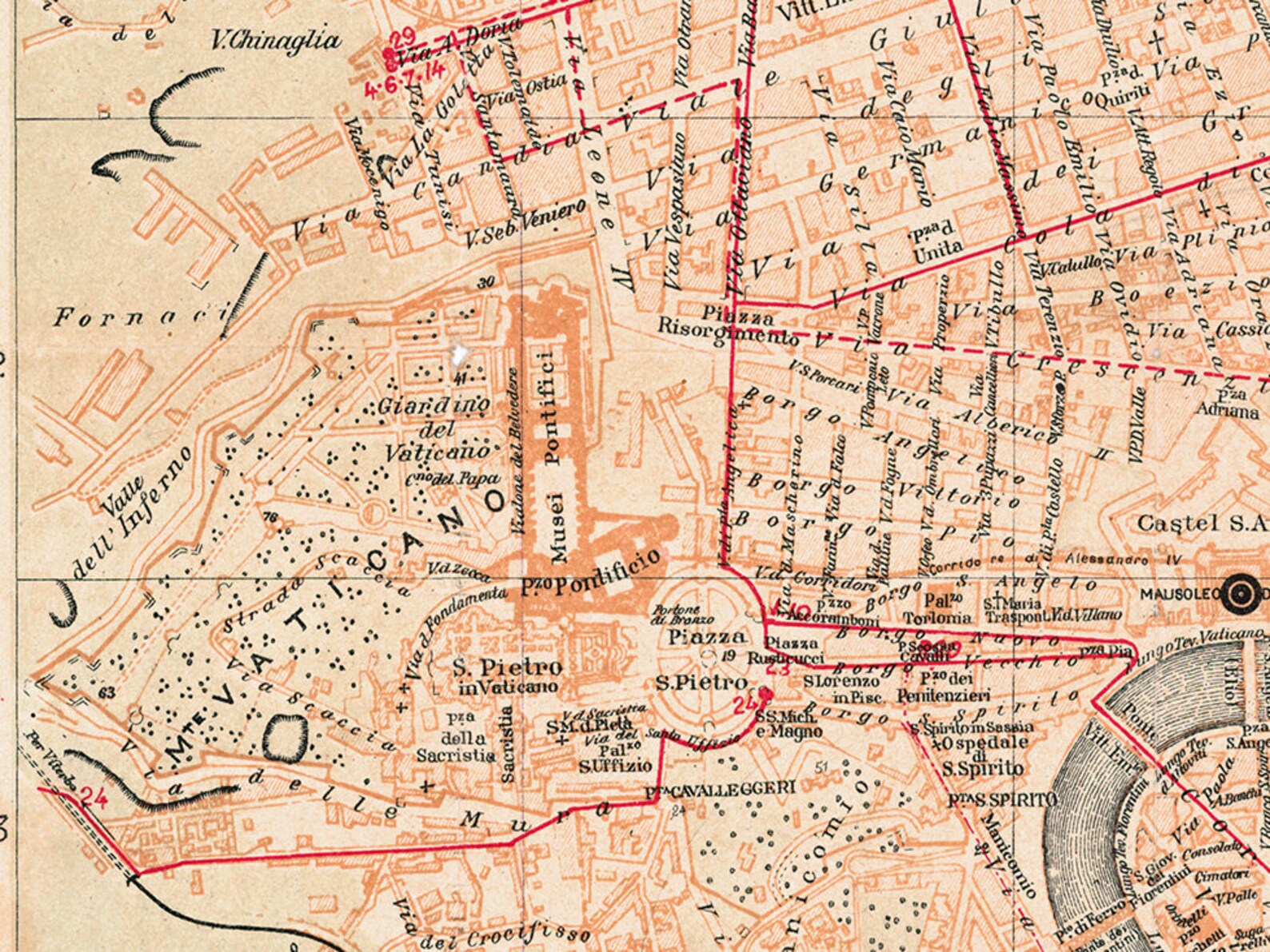 Vintage Map of Rome Transportation Map of Rome Italy Old - Etsy