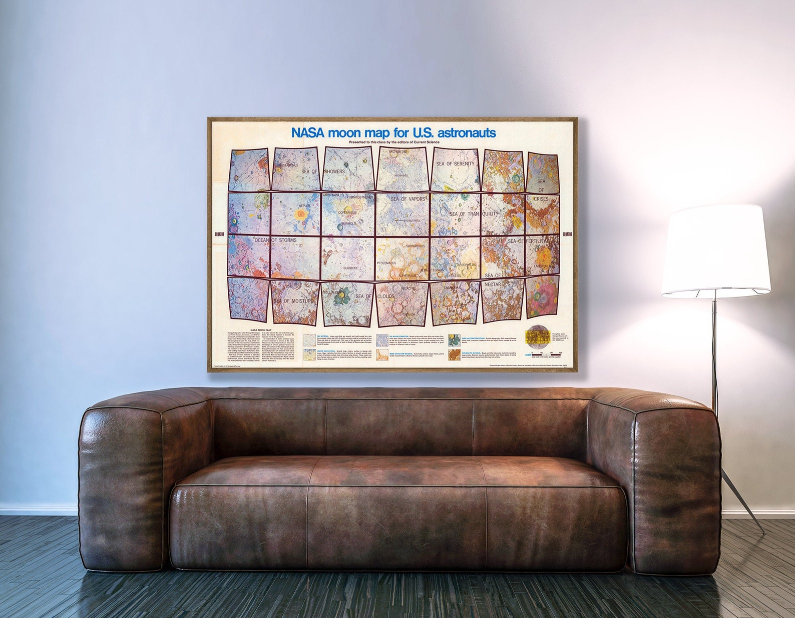 NASA Moon Map for US Astronauts Nasa Poster Map NASA | Etsy