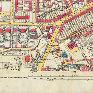 Vintage Map of Aberdeen, Old Aberdeen Map, Aberdeen Print, Aberdeen ...