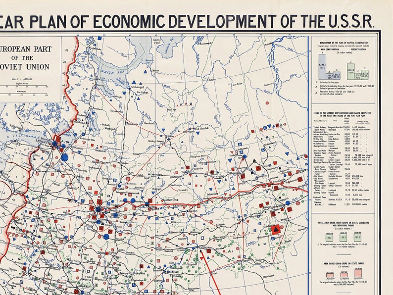 Vintage Soviet Russia Map USSR Map Soviet Map Poster Russia | Etsy